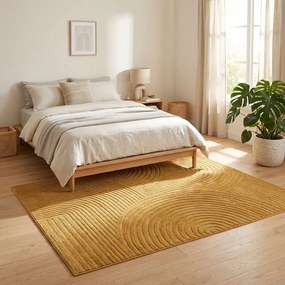 Okrově žlutý koberec 200x290 cm Whirl – ESTE