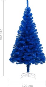 vidaXL Umělý vánoční stromek s LED a sadou koulí 210 cm PET [3077510] Barva: zlatá
