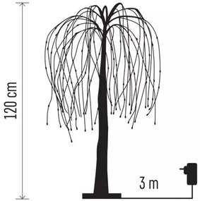 Emos DCTC04 Vánoční LED svítící stromek, 120 cm, venkovní i vnitřní, studená bílá