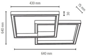 Spot-Light 9145274 - LED Stropní svítidlo RAMME LED/48W/230V matný dub