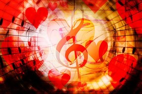 Samolepící tapeta láska k hudbě