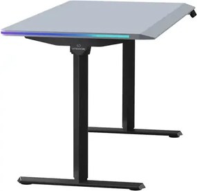 ULTRADESK Quest černá-šedá / Herní stůl / 140 x 70 x 72 - 120 cm / nas