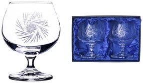 Onte Crystal Bohemia Crystal ručně broušené sklenice na brandy a koňak Větrník 250 ml 2KS