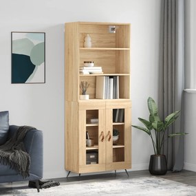 vidaXL Skříň highboard 69,5 x 34 x 180 cm kompozitní dřevo [3189287] Barva: dub sonoma