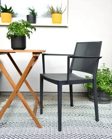 Jídelní židle GRID ARMCHAIR Rojaplast Antracit