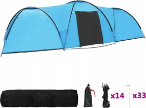 vidaXL Igloo Stan , 650x240x190 cm, 8 osob, modrý