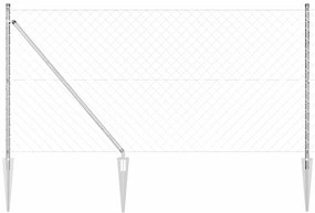 Řetězová plotová konstrukce s hroty 10 x 1,4 m Pozinkovaná ocel 3351215