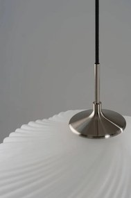 Bílé/ve stříbrné barvě stmívatelné závěsné svítidlo z opálového skla ø 50 cm Meringue – Jotex