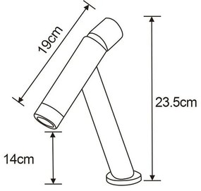 Mexen Astro umyvadlová baterie, černá, 746900-70