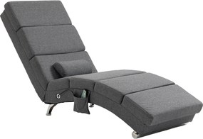 HOMCOM polohovací křeslo s masážní funkcí elektrické lounge křeslo masážní křeslo s vysokým opěradlem, dálkové ovládání, skládací TV křeslo s 5 režim…