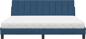 Postel s matrací Hanko modrá 180 x 200 cm textil 3310551