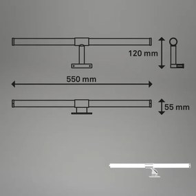 Briloner - LED Koupelnové osvětlení zrcadla SALA LED/8W/230V 4000K IP44