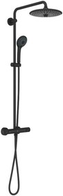 Grohe Vitalio Joy - Sprchový set s termostatem, průměr 26 cm, 3 proudy, phantom black 26403KF2