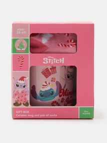 Sinsay - Vánoční dárková sada: hrnek a ponožky Stitch - vícebarevná