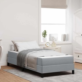 Postel s boxspringem Světle šedá 90 x 190 cm textil 3398451