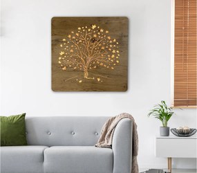 Li-Go "Javor" světelný obraz 230V 62x62 cm provedení povrchu: ořech
