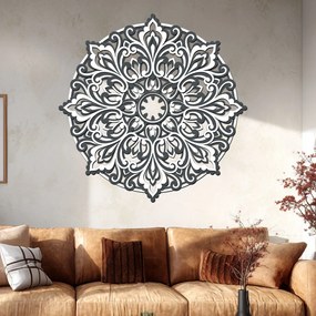 dřevo života 4 vrstvá mandala SEBEDŮVĚRU Rozměry (cm): 60x60, Zvolte barvu dekoru: Antracitová-Bílá