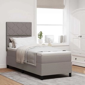 Postel s boxspringem s čelo Taupe 80 x 200 cm textil 3339424