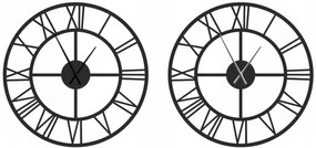 RMP Nástěnné kovové hodiny Roma 100cm černé
