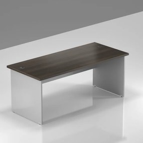 NABYTEK-DESIGNOVY.CZ - BKA16 07 - Kancelářský stůl Komfort, dřevěná podnož, 160x70x76 cm, kaštan/šedá