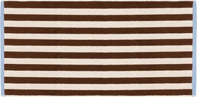 Hnědá/krémová froté bavlněná osuška 70x140 cm Gobo – noo.ma