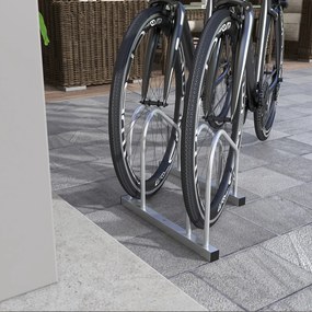 SPORTNOW stojan na kola pro 2 kola, rozměry pneumatik až 61 mm, dimenze 50Š x 34H x 27,5V cm, ocel | Aosom
