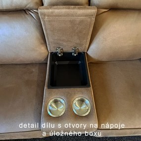 Sedací souprava MALAGA | 248x276 cm | UNIVERZÁLNÍ levá i pravá | s FUNKCÍ RELAX | hnědá látka  | EXTRA POHODLNÉ