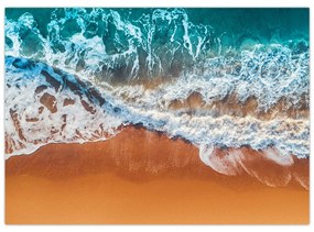 Skleněný obraz mořské pláže (70x50 cm)