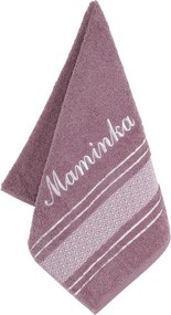 Bellatex Froté ručník mozaika se jménem MAMINKA Růžová 50x100 cm
