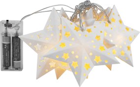 Vánoční LED světelný řetěz STARLIT s papírovými hvězdami