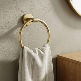 Rea Galo, prstenový věšák na ručník, zlatá matná, REA-88076