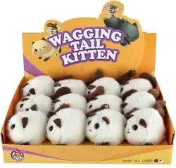TEDDIES Natahovací kočička plyš / 10 cm / od 3 let