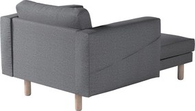 Potah na IKEA Norsborg šezlong s loketními opěrkami barva šedá látka pletený vzor