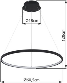 Globo 67192-29B - LED Lustr na lanku RALPH LED/29W/230V