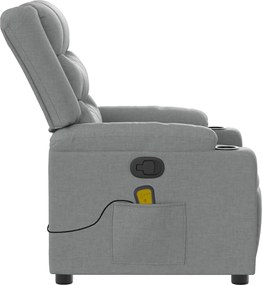 vidaXL Masážní polohovací křeslo textil [374131] Barva: Tmavě šedá