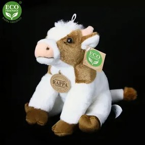 RAPPA Plyšová kráva 18 cm / ECO-FRIENDLY / od 0 měsíců