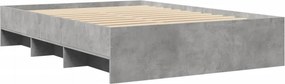 Rám postele betonově šedý 135 x 190 cm kompozitní dřevo 3295691