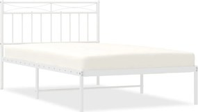 vidaXL Kovový rám postele s čelem 100 x 200 cm [373735] Barva: Černá