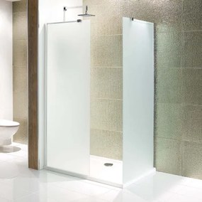 Erga Paris, sprchová zástěna Walk-In 140x200 cm, 8mm sklo námraza, chromový profil, ERG-V02-PARIS-140x200-FR-CR