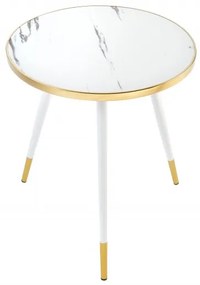 Konferenční stolek Paris 45cm bílý mramorový vzhled/ 41889