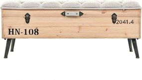 Úložná lavice 110 cm masivní jedlové dřevo 339294