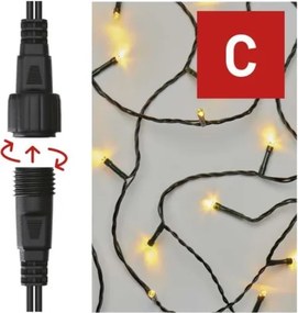 Propojovací vánoční řetěz bez zdroje EMOS Connecting D1AW02 ZY1439 50LED 5m teplá bílá