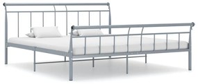 Rám postele šedý kov 160 x 200 cm,  325044
