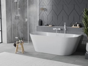 Mexen Oval Slim volně stojící přístěnná vana 170 x 80 cm, bílá, přepad bílý - 52661708000-20