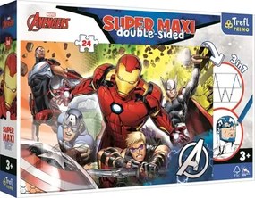 Trefl - Puzzle - Oboustranné puzzle Avengers SUPER MAXI / 24 dílků / 6