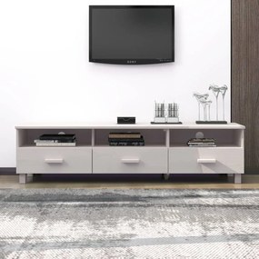 TV stolek HAMAR bílý 158 x 40 x 40 cm masivní borovice 340473