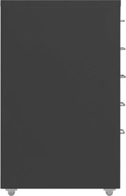 vidaXL Mobilní kartotéka 28 x 41 x 69 cm kov [335915] Barva: antracitová