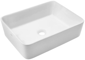 Invena Paros, keramické umyvadlo na desku 475x375x145 mm, bílá lesklá, INV-CE-36-001-C