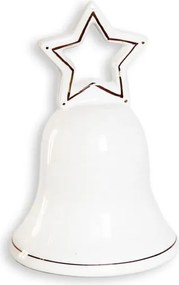 Porcelánový zvonek 9 cm bílá