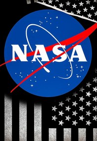 Povlečení NASA SILVER STARS, modro-černá, bavlna hladká, 140x200cm + 70x90cm